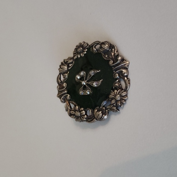 Vintage | Jewelry | Vtg Catherine Popesco France Rhinestone Bow Enamel ...